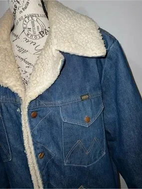 Maverick | Jackets & Coats | Vintage 7s Maverick Blue Bell Sherpa Lined ...